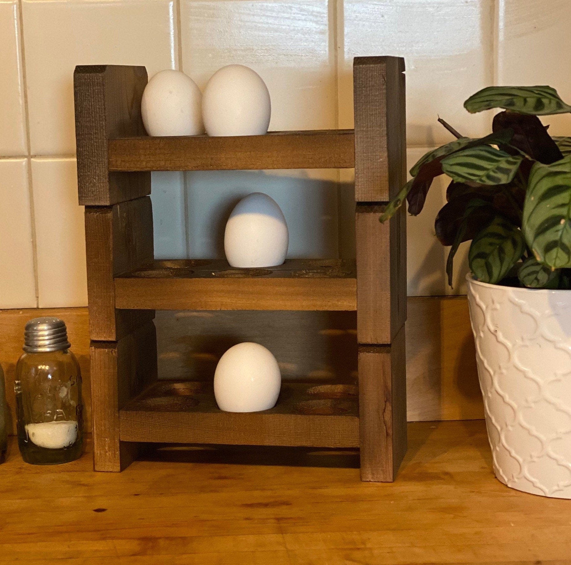 Stackable Egg Storage l Farmhouse Egg Holder l Counter Egg Storage l F ...